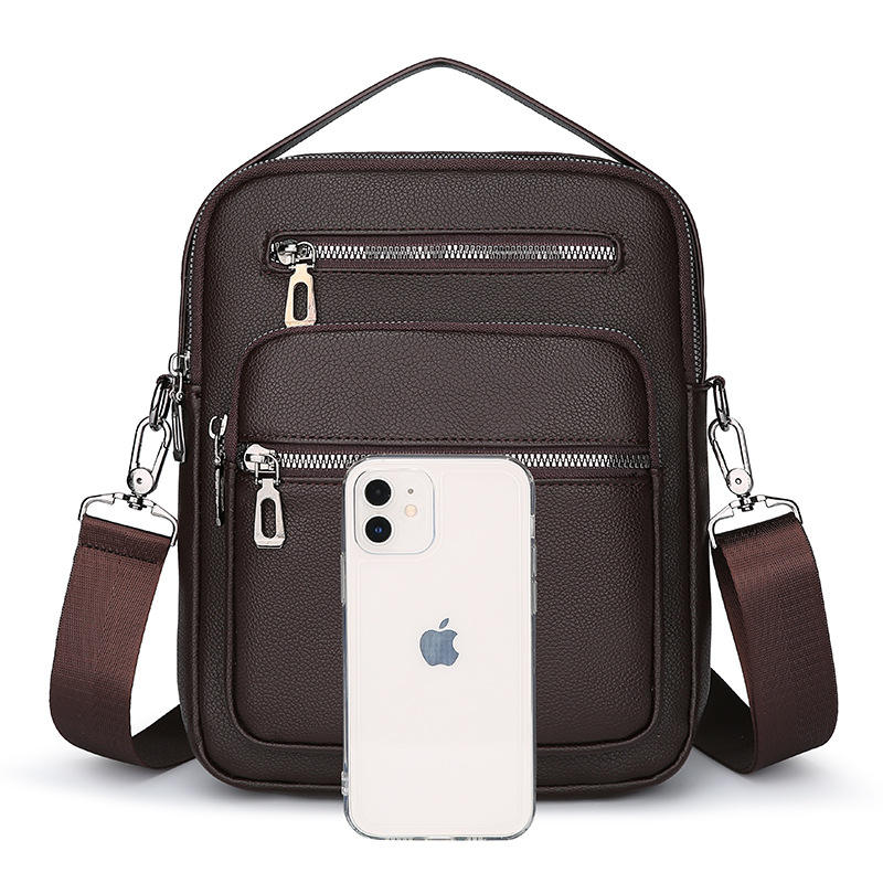 OEM Men's PU Leather Crossbody Sling Bag Fashionable Waterproof ...