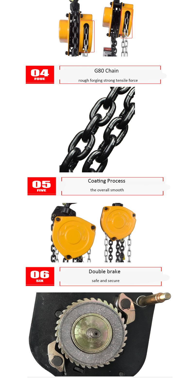 Single drop chain block 3mtr to 20mtr lifting height heavy duty manual ...