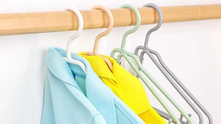 New Design Small Spaces Coat Hanger Half Foldable Clothes Organizer ...