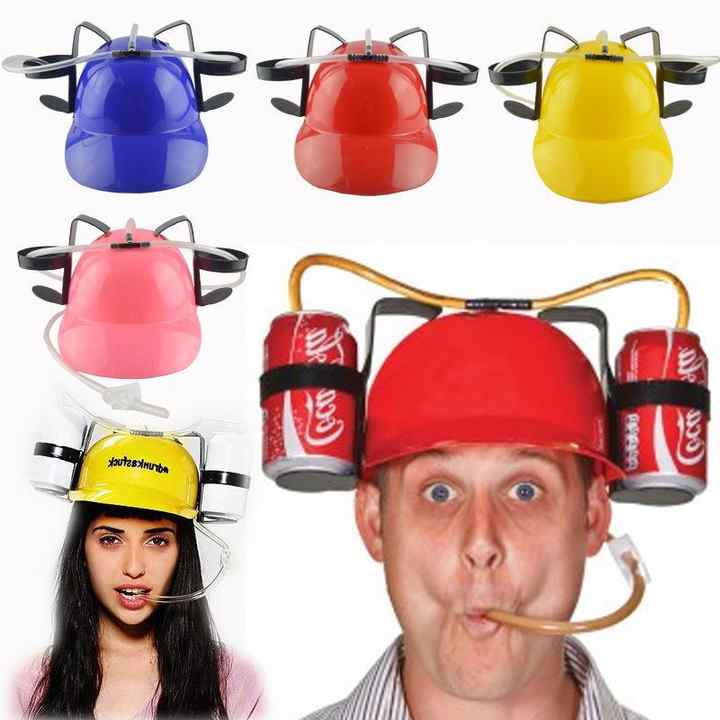 Lazy Drink Hat Bar Wedding Party Creative Beer Hat Fashion Trend ...