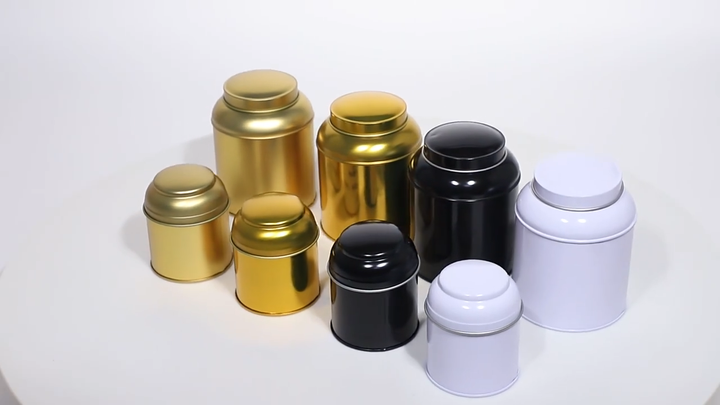 Custom Printed Food Grade Tin Cans - Airtight Round Tea Caddy 25g/50g ...