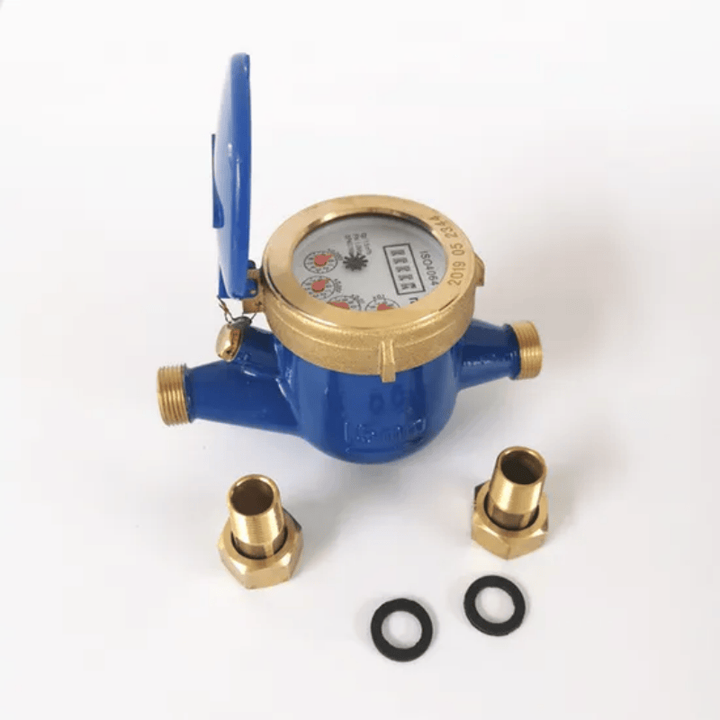 DN15 Dry Dial Water Meter Brass Material ISO4064 Certificate Horizontal ...