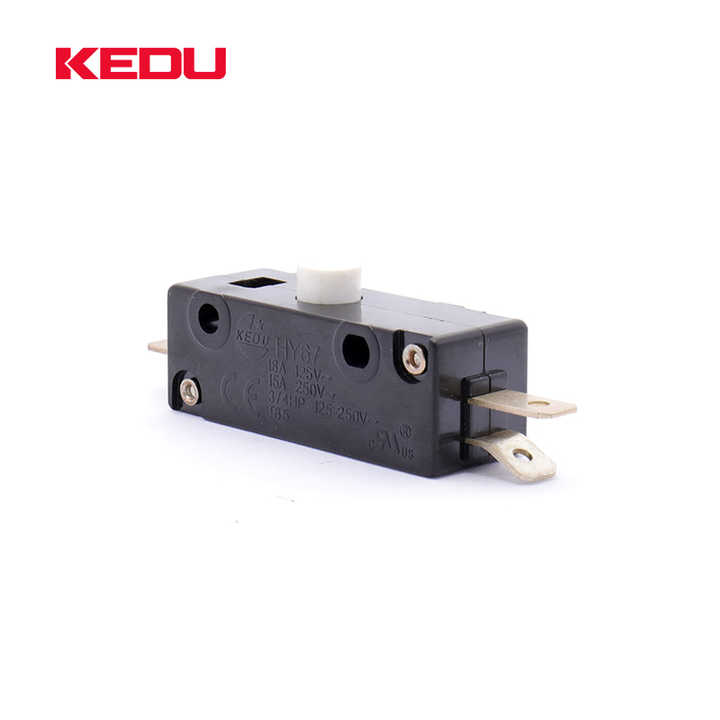 KEDU HY67 250v 15a 3pin Momentary Push Button Switch - UL CE