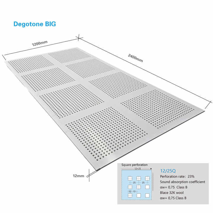 Acoustic Performance Design Freedom Perforated Plasterboard Gypsum ...