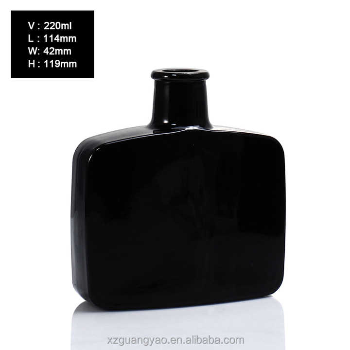 Modern 220ML Reed Diffuser Glass Bottle Bright Black Simple ...
