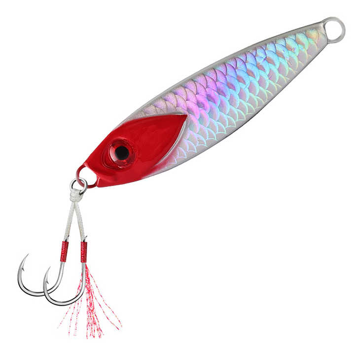 10g,15g,20g,25g,30g Slow Pitch Jig Lure Metal Fish Scale Pattern Laser ...