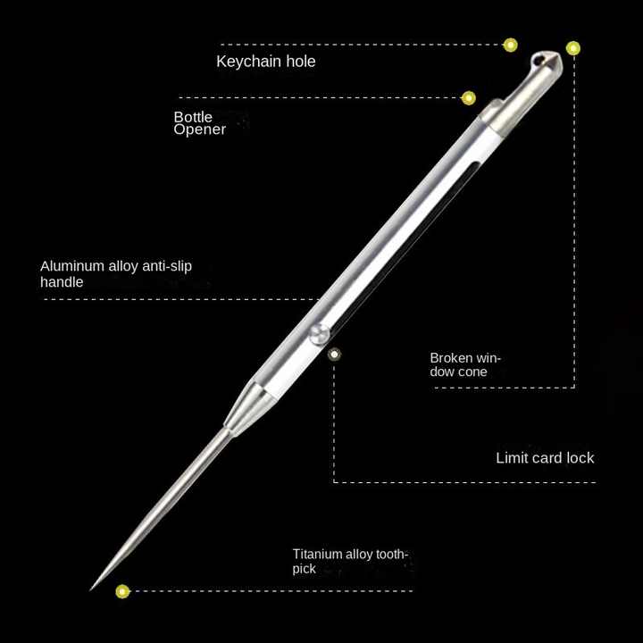 High-End Titanium Alloy Toothpick Telescopic Needle Carry-On Integrated ...