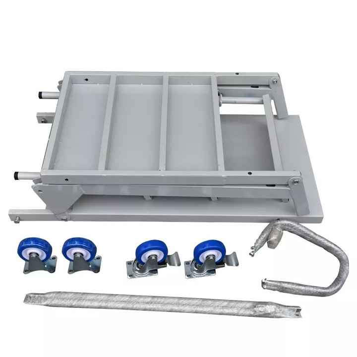 Warehouse Steel Rolling Mobile Step Platform Ladder Cart with Wheels