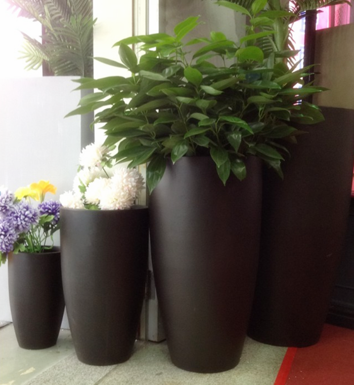 Shop Our Collection of Large Round Smooth Fiber Clay Pots
