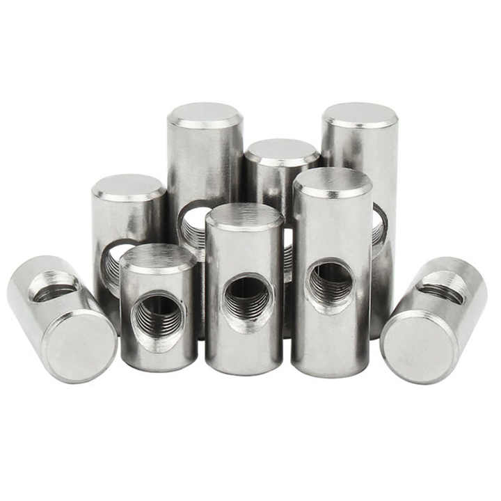 304 Stainless Steel M4 M5 M6 Cross Dowel Barrel Nut for Furniture Beds