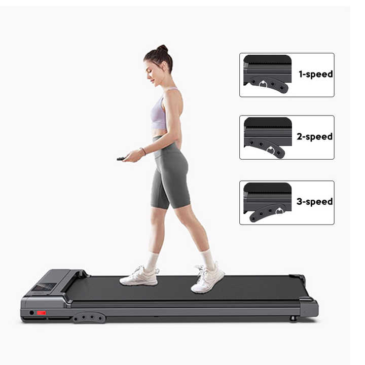 DAPOW under Desk Walking Pad Treadmill - 3 Level Incline