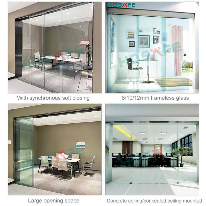 Villa Large 4 Panel Sliding Glass Door Soft Closing No Bottom Track ...