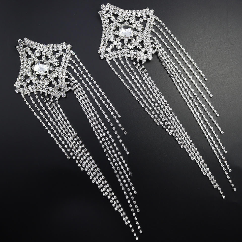 Shiny Crystal Applique Decorative Rhinestone Applique With Rhinestone ...