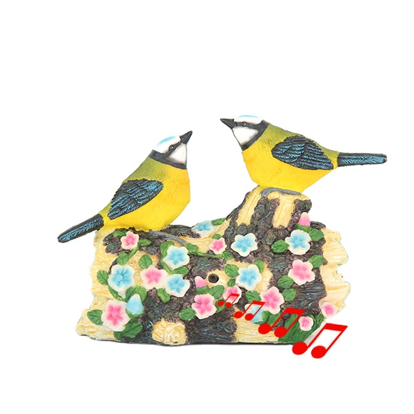 Outdoor Statue Garden Decor Motion Sensor Bird Figurines