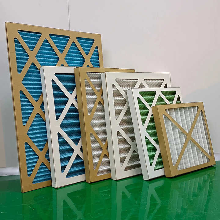 MERV8 Industrial Cardboard Frame Panel G4 Pre Filter Pleated AC Air ...