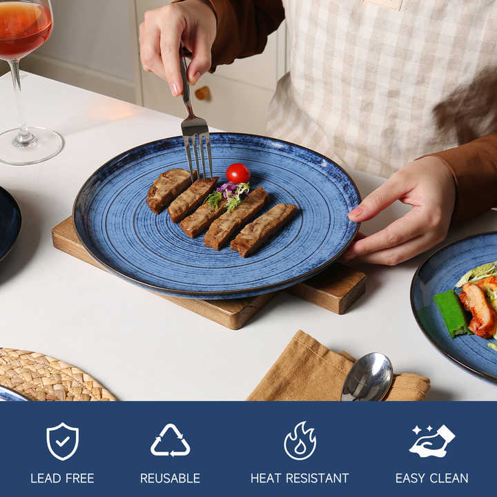 USA Warehouse Modern Ceramic Dinnerware Sets Unique Reactive Glazed ...