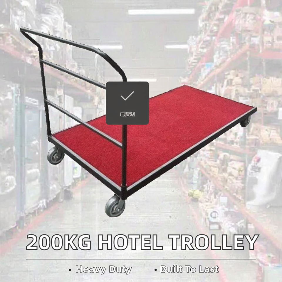 Stainless Steel Four-Wheel 200kg Capacity Hotel Lobby & Airport Luggage ...
