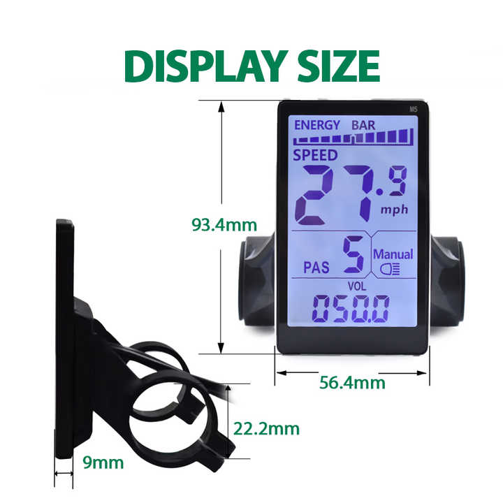 M5 Waterproof Wireless Bike Speedometer LCD Screen Digital Dashboard ...