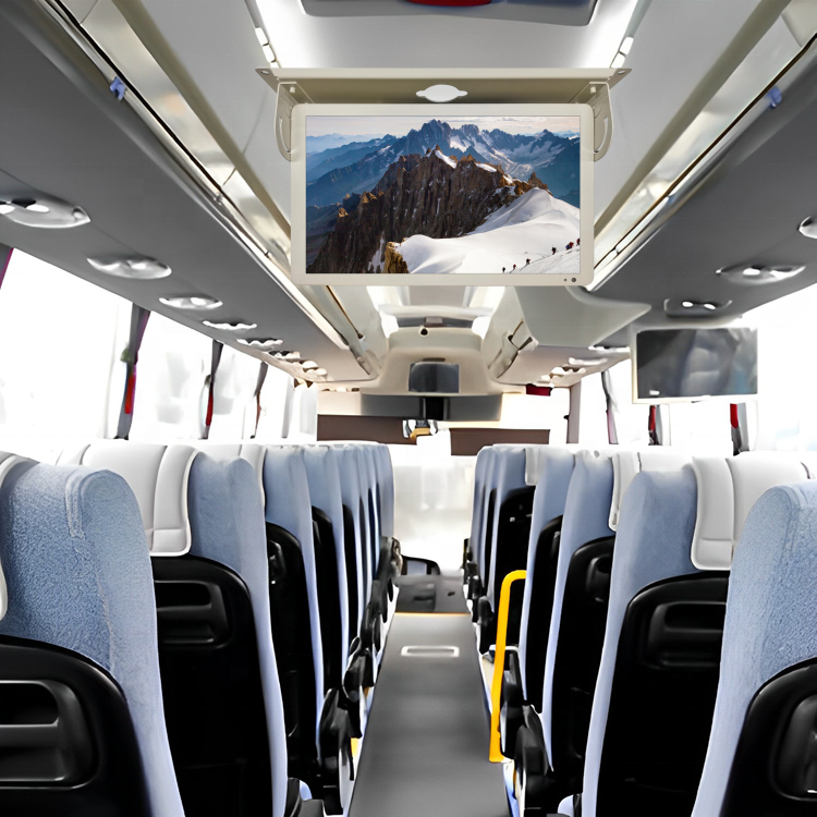 15.6inch Ceiling Mounted Front Folding Display Fixed Monitor Bus ...