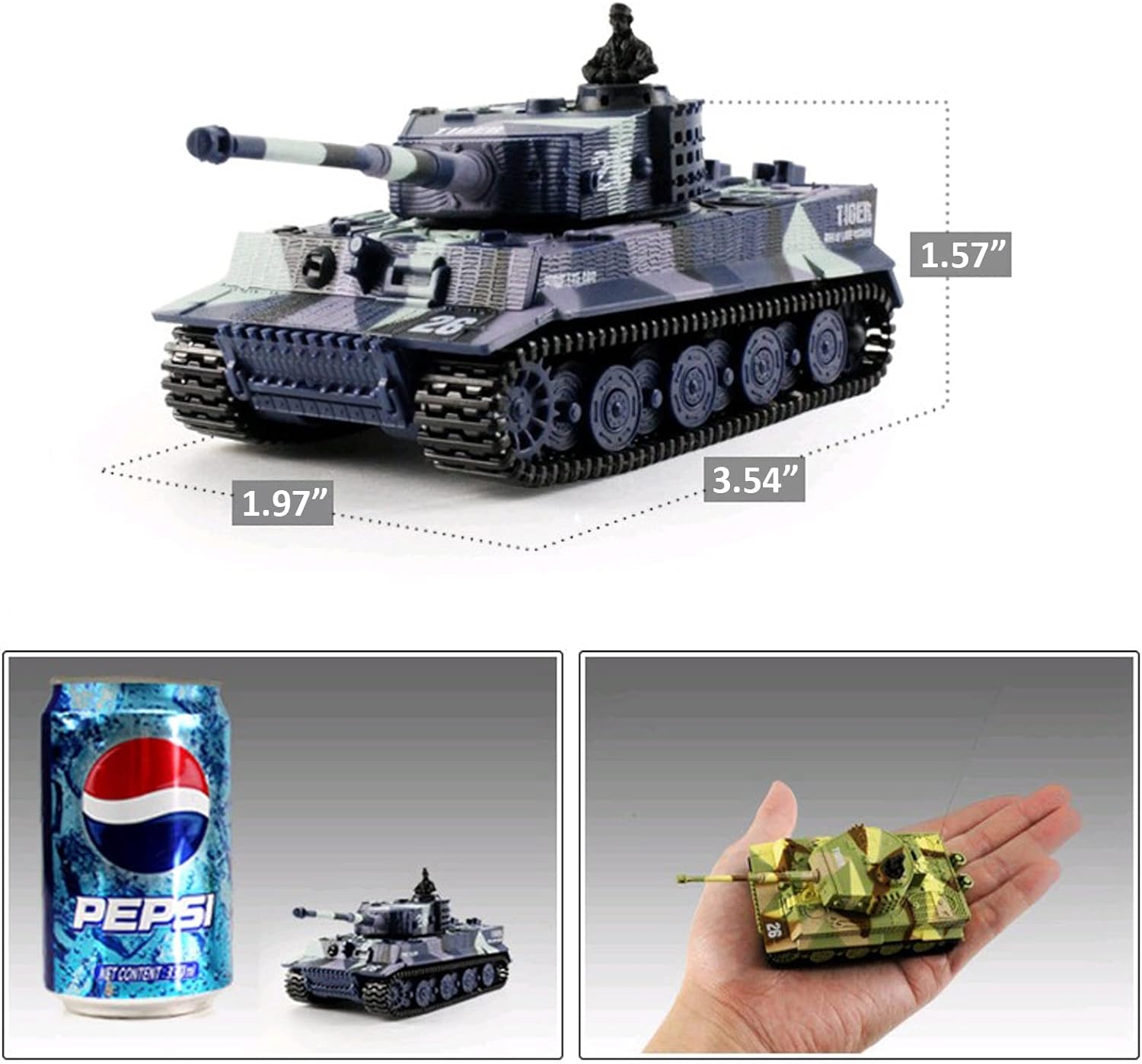 Mini RC Tank - 2.4G Remote Control Battle Toy for Kids