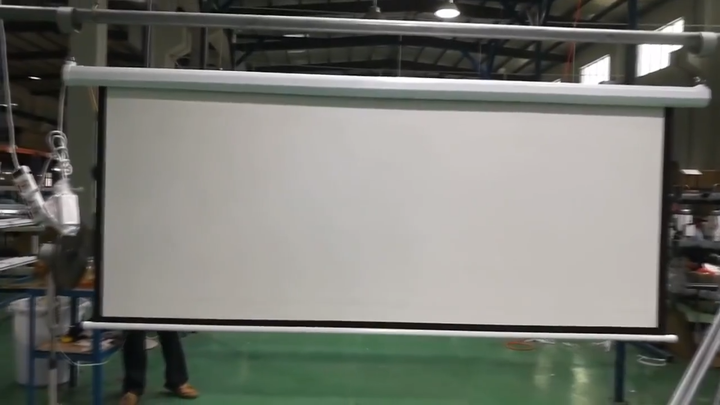 Home Cinema Wall Mounted Motorized Roll up Screen for Projector
