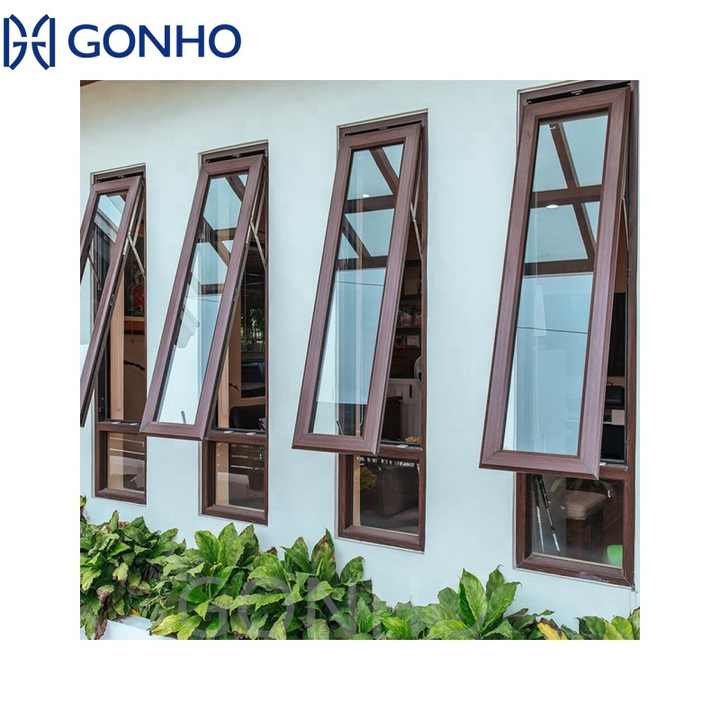 GONHO Aluminum European Design Awning Windows Double Glazing Large Size Double Triple Low E ...