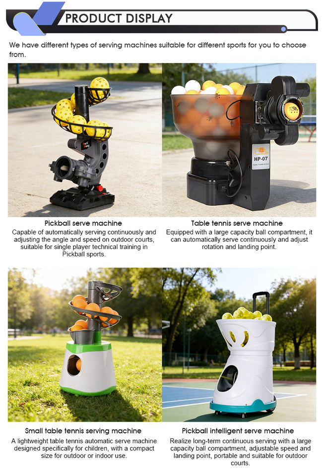 Auto Adjustable Trajectory Pickleball Serving Machine Automatic Swing ...
