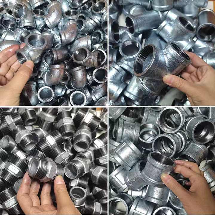 In Stock Bspt Threaded Cast Iron Beaded Malleable Iron Pipe Fittings