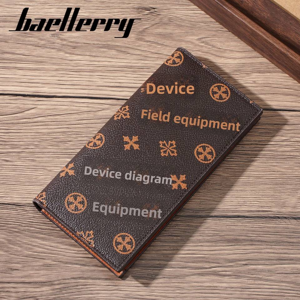New PU Vintage Floral Letter Pattern Long Wallet Cross-Border Multi ...