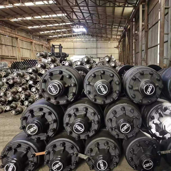 Truck and trailers parts Wheels Trailer Axles Square Tube Rear Trailer ...