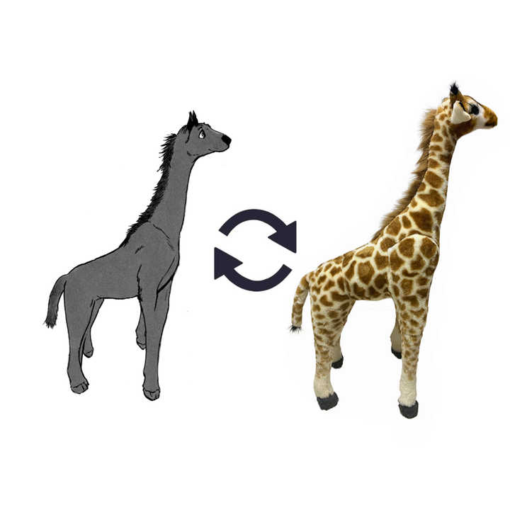 Custom Plush Toy Realistic Simulation Animal Stuffed Big Size Giraffe ...