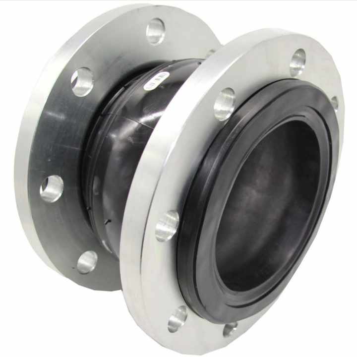 DN125 Flanged Connector Coupling Pipeline Bellows Compensator EPDM Flexible Rubber Expansion ...