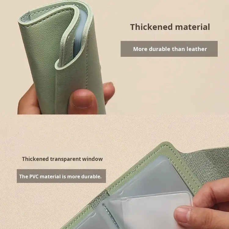 Mini Large-Capacity Multi-Card Slot Unisex Wallet PVC Material Compact ...