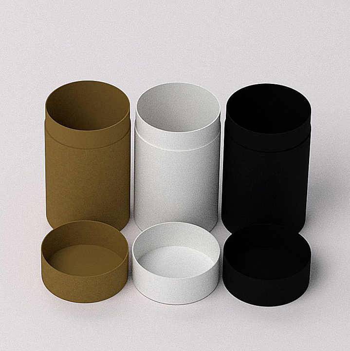 Custom Printed round Cylinder Cardboard Storage Containers for Food ...