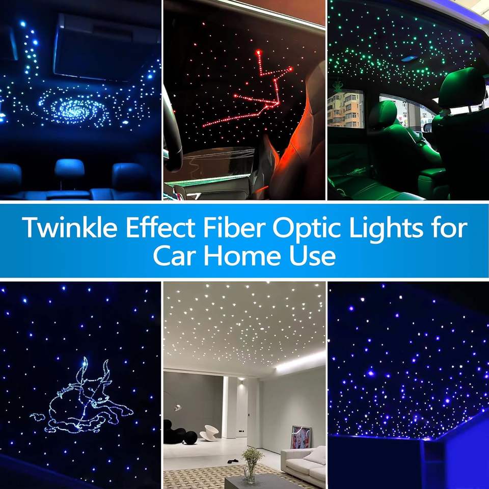 Starlight Headliner Kit 16W Twinkle Fiber Optic Star Roof Lights ForCar ...
