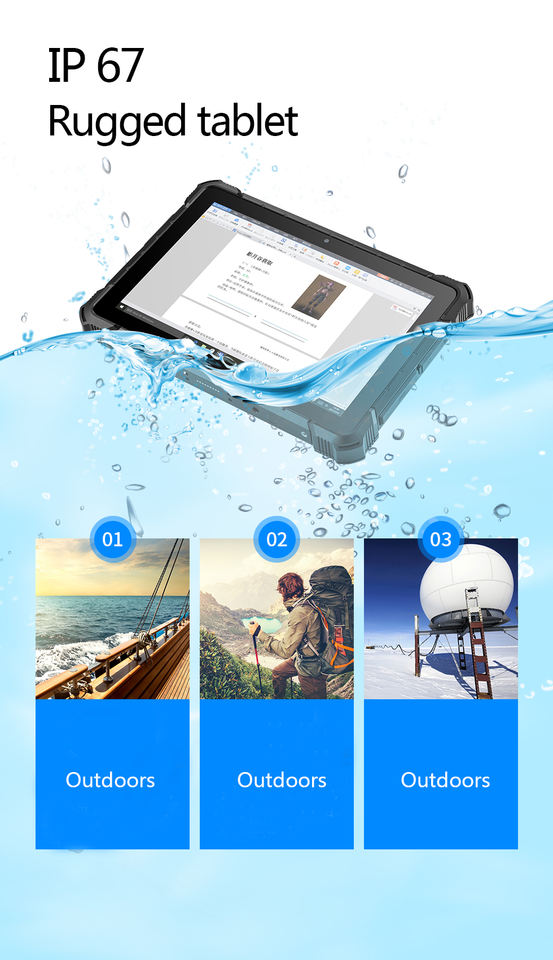 Water Resistance IP54 Rugged Tablet PIPO N1 10.1 Inch MTK 8765 Cortex ...
