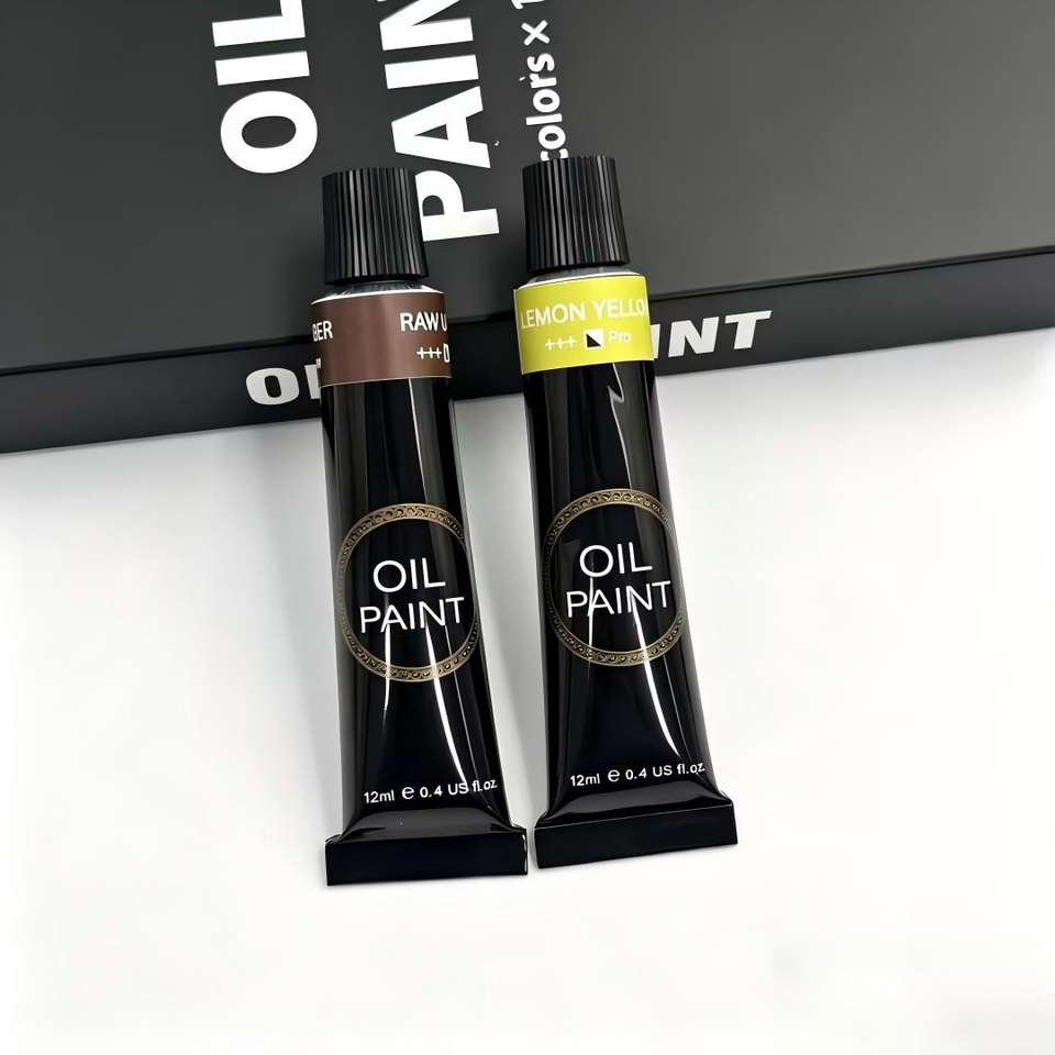 12 Colors 12ml Aluminum Tube Oil Paint Set, Professional Artist Grade ...