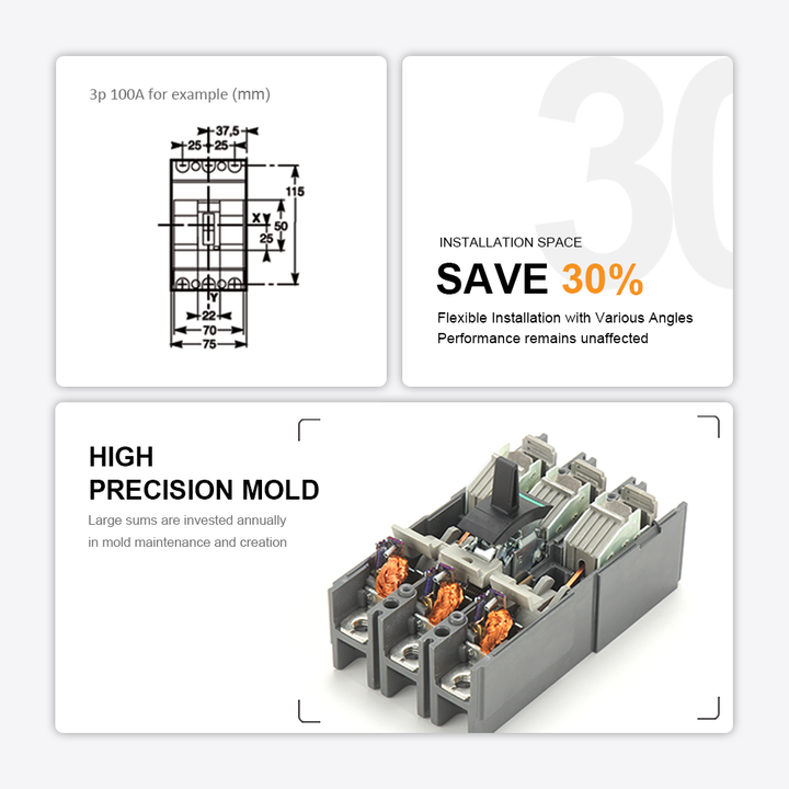 Easypact EZC 100 MCCB 3P Molded Case Circuit Breaker With 15A 16A 20A ...