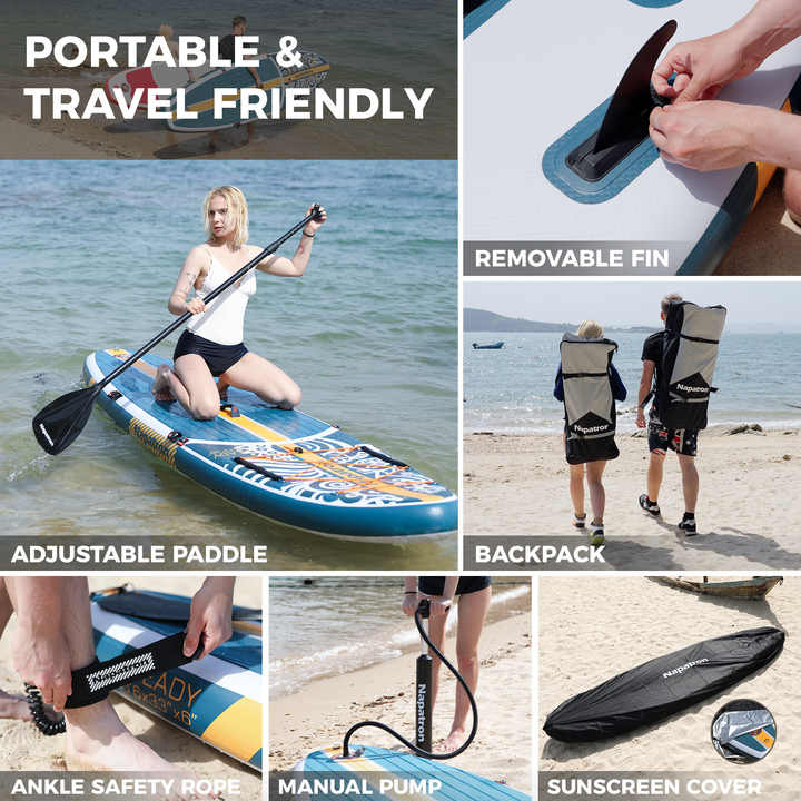 Napatron Portable Inflatable Upright Paddle Board, Lightweight and ...