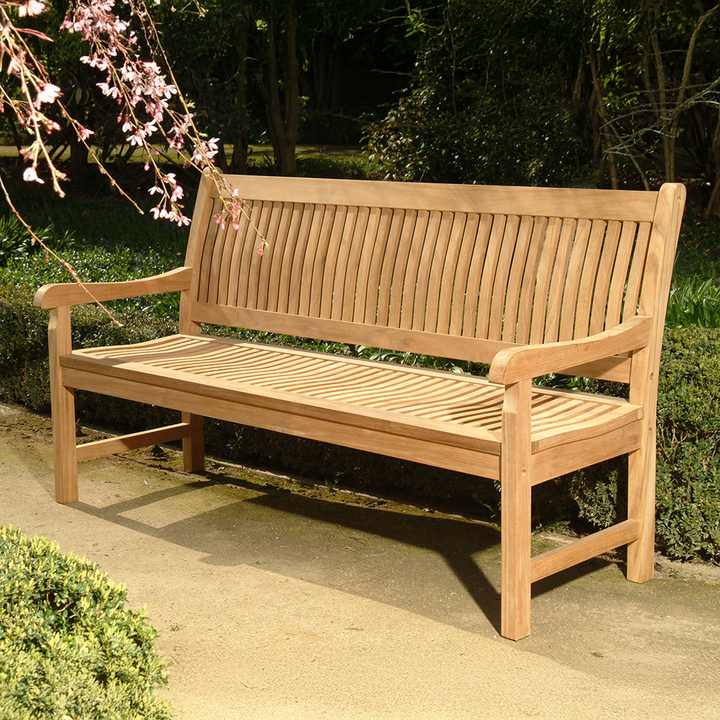 Modern Chinese Solid Teak Wood Bench Natural Color Eco-friendly Outdoor ...