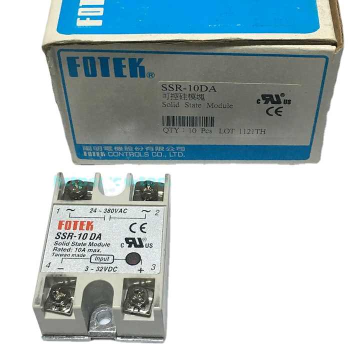 Factory Priced Original Taiwan FOTEK SSR-10DA 10A DC Control AC Solid State Relay in Stock ...