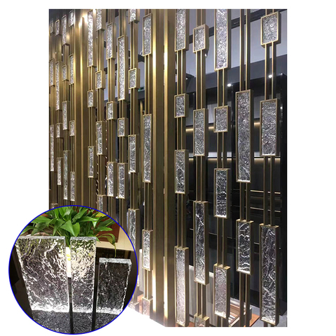 Gradient Crystal Glass Brick - Ice Crystal Textured Building Blocks