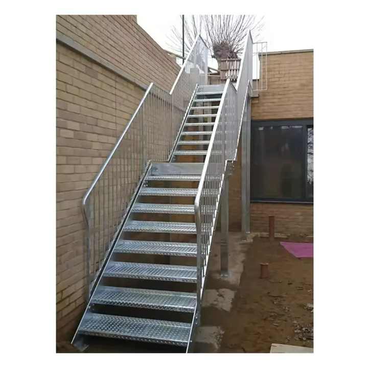 Galvanized Powder Coated Steel Outdoor Stairs for Apartments