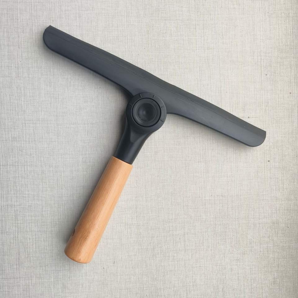 Rotating Blade All Purpose Silicon Squeegee with Bamboo Handle| Alibaba.com