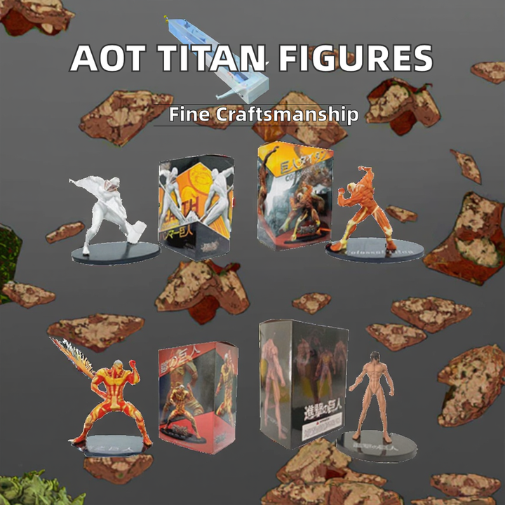 13 Styles Attack on Titan PVC Anime Action Figures the Armored Titan ...