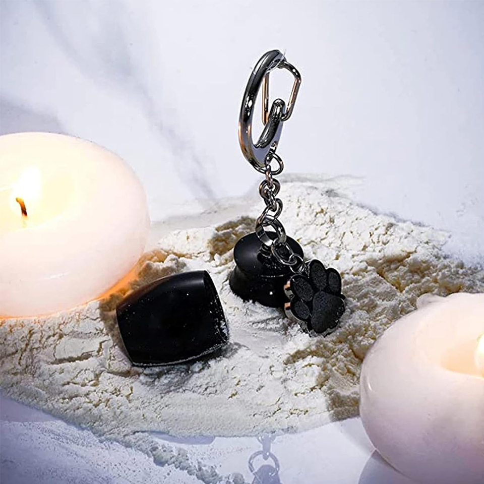 Stainless Steel Pet Urn Caskets Urns Key Ring for Holding Animal Ashes ...