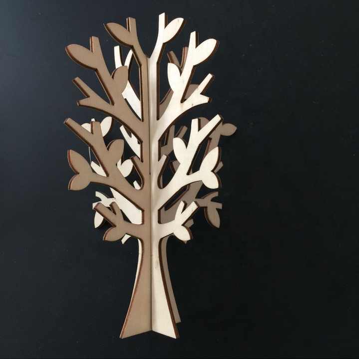 Custom Wood Crafts - Laser Cut Wood Tree for Christmas
