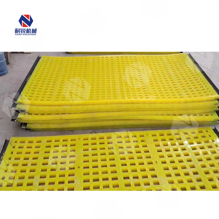 High Frequency Pu Tensioned Polyurethane Fine Screen Mesh Plate Mine ...