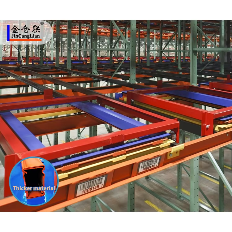Steel 5-Layer Multi-Level Stacker Crane Push Back Pallet Racking Heavy ...
