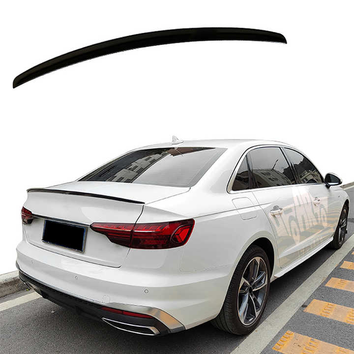 S4 Style Rear Lip Spoiler Rear Wing Glossy Black Trunk Spoiler Car ...